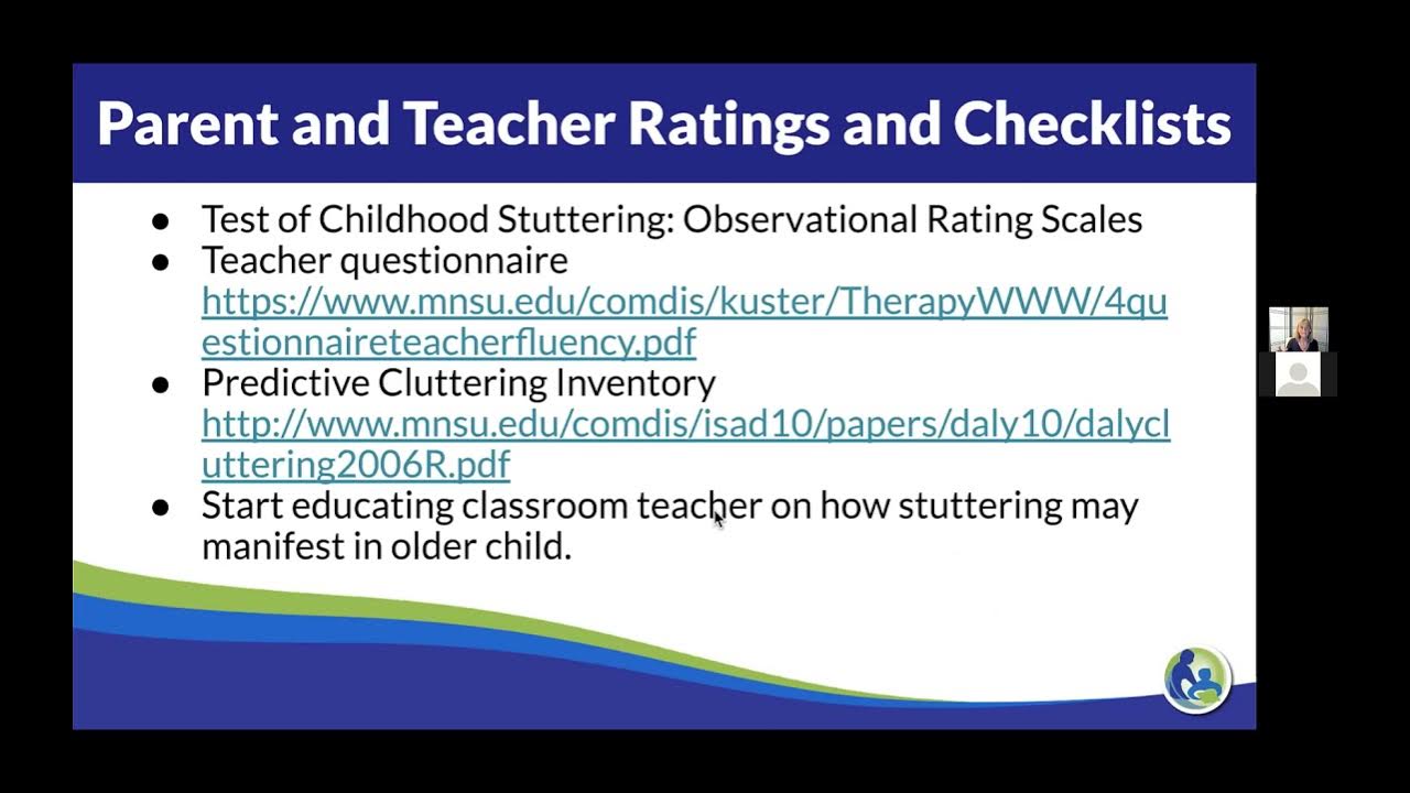 Assessment of Fluency Part 3 Case history, Observations, Rating Scales ...