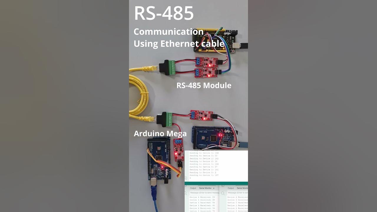 RS485 Communication Using Ethernet Cable and Arduino Mega - YouTube