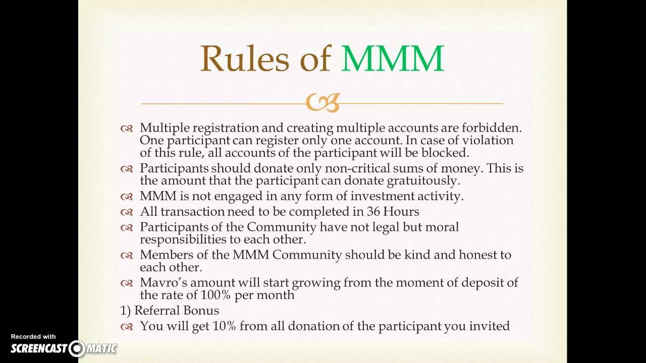 Ideology and Rules of MMM - By Eason Lim - YouTube