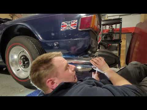 How to remove a Triumph tr6 rear bumper (on your own) - YouTube