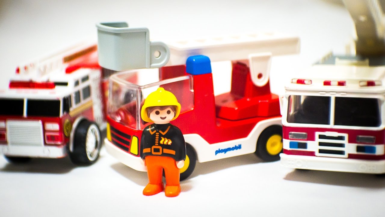 Toy Fire Trucks - Stop Motion - Playmobil Fire Truck | 소방차 장난감 스탑모션 비디오 ...