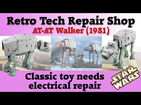 AT-AT Walker classic toy (1981) needs electrical repair. Let's take it ...