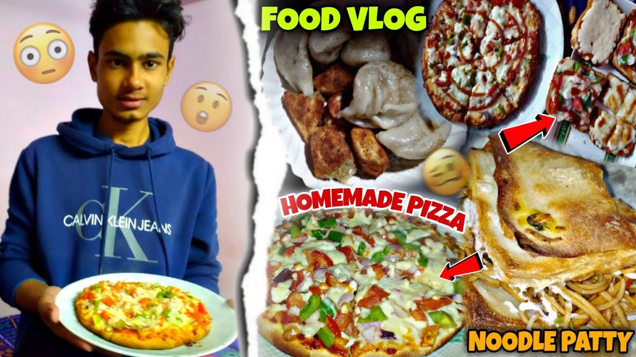 Food Vlog in Home | Homemade pizza 😋 | GONE WRONG | Noodle patty ...