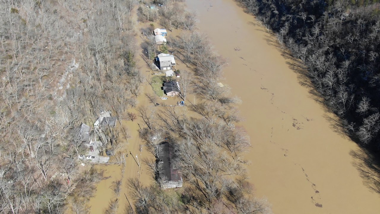 Kentucky River Flooding at High Bridge - YouTube