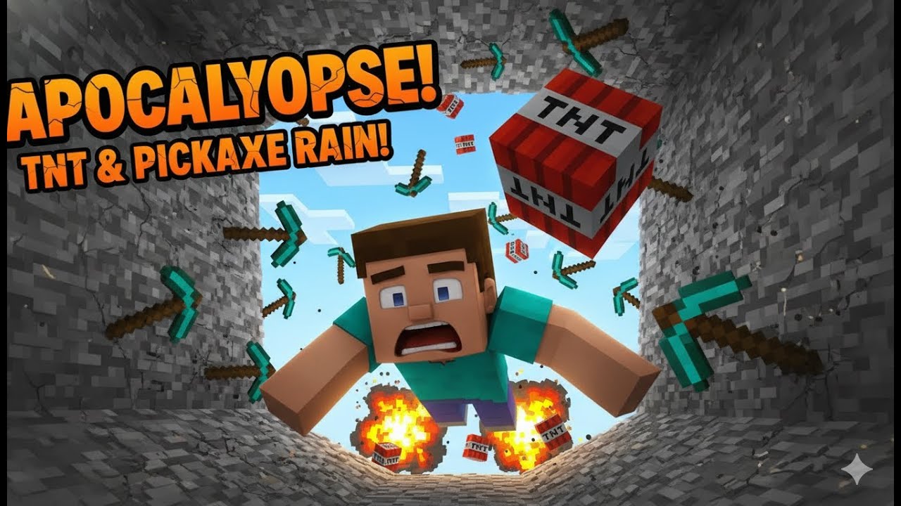 🔴 FALLING PICKAXE IN MINECRAFT #shorts - YouTube