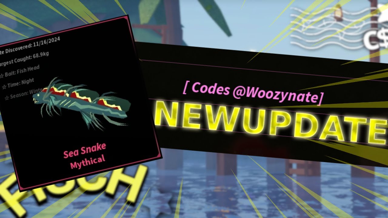 SEA SNAKE CODE FISCH ROBLOX - YouTube