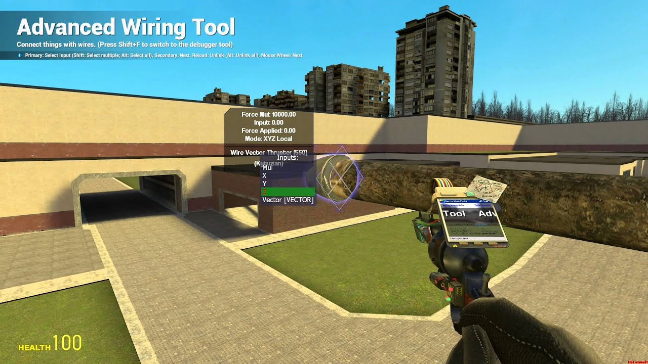 Garry's Mod - Basic Wire - 13 (Vector Thrusters) - YouTube