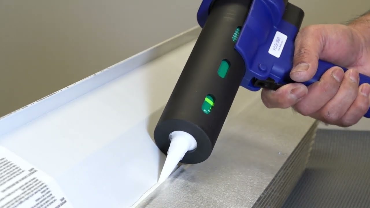 FCG-300 Pneumatic Caulk Tube Dispenser - Fisnar - YouTube