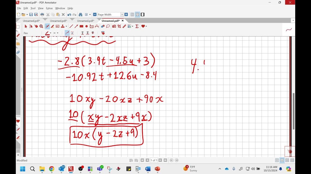 Math 7 Honors: Factoring Practice - YouTube