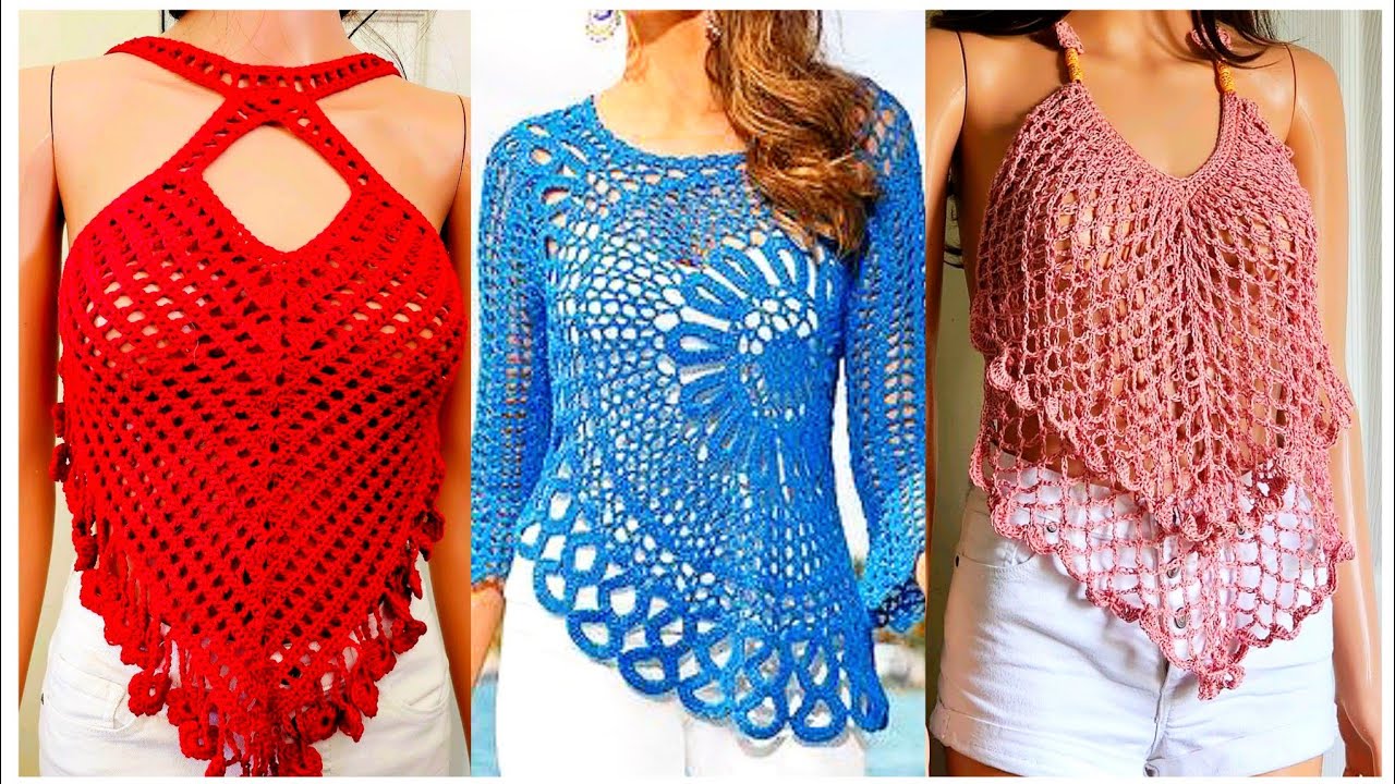 Fancy Crochet Cotton Thread Top Design ideas 2024||Latest Top Design ...