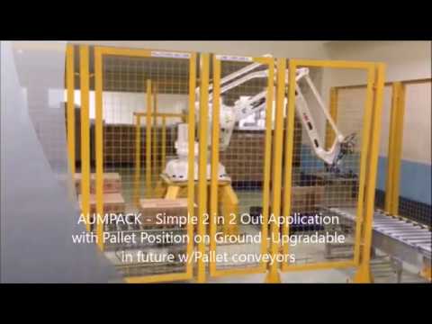 Aumpack - Robot Palletizing Cell - Simple 2 in 2 out Pallet on Ground ...