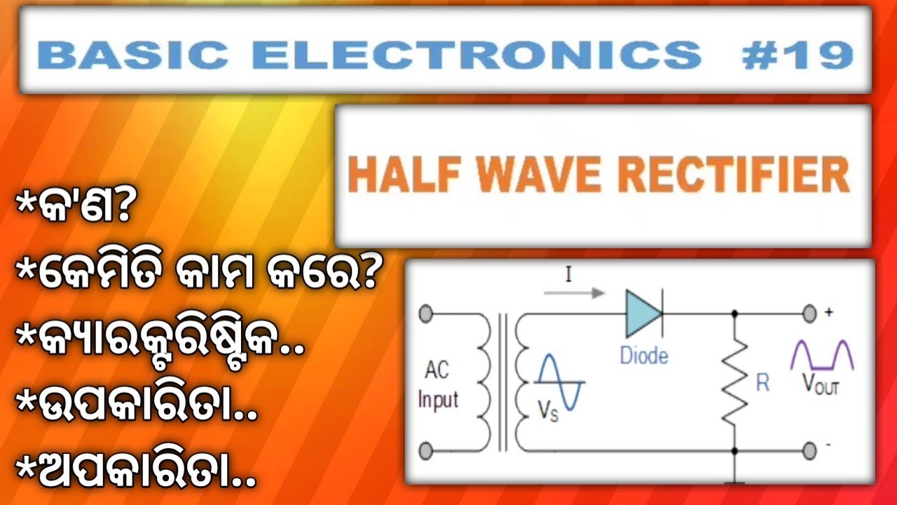 Half wave rectifier explained in odia || working principle of half wave rectifier || - YouTube