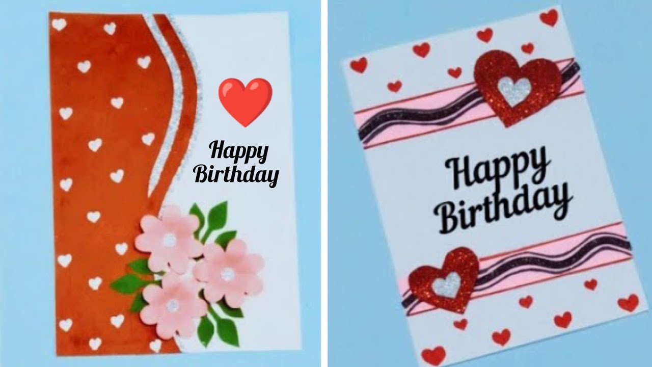 Easy & Beautiful Birthday Greeting Card Idea • Handmade Birthday Card ...
