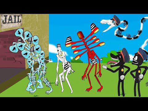 Siren Head, Light Head Vs Cartoon Cat Police Team + More | Roblox Piggy Animation - GV Studio