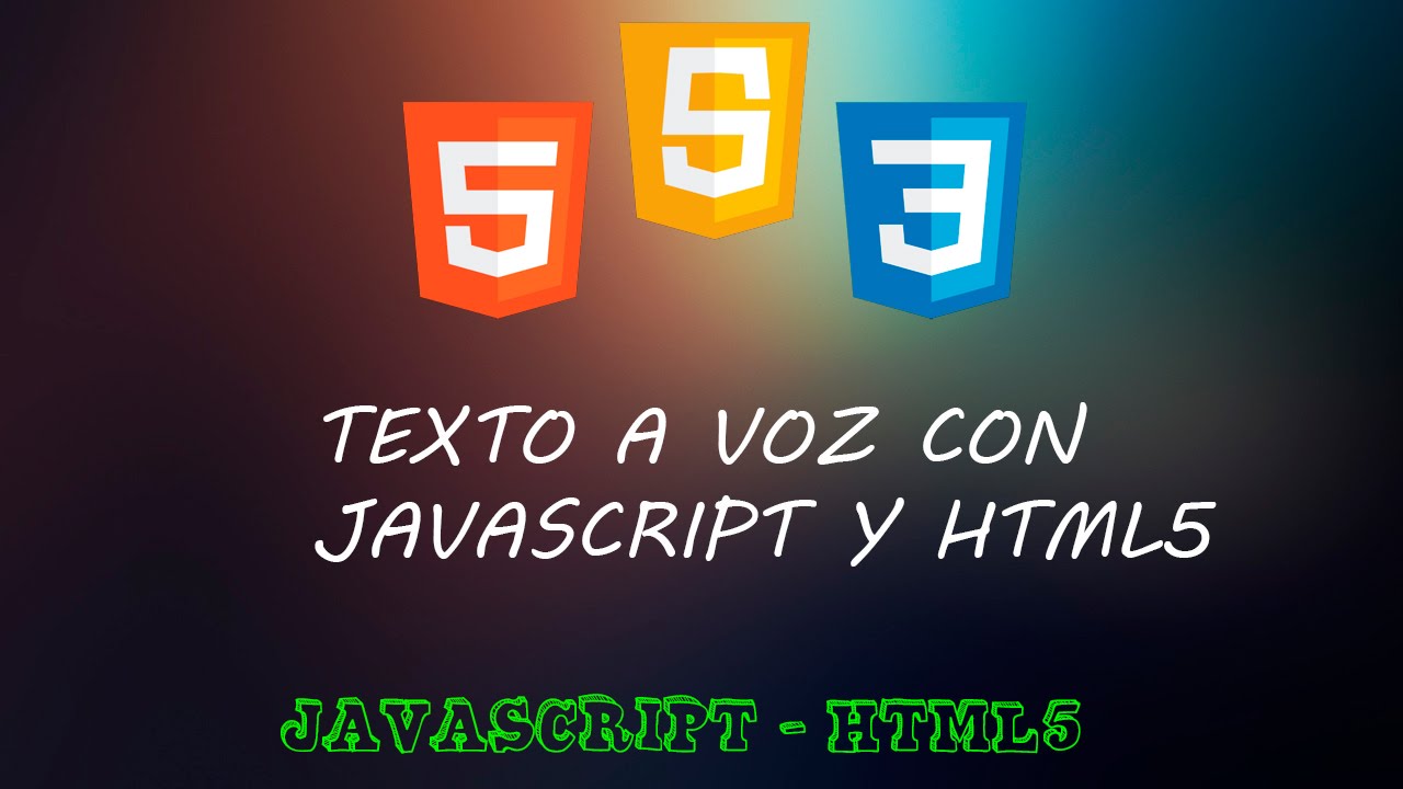 API Google Speech - Texto a Voz con Javascript - YouTube