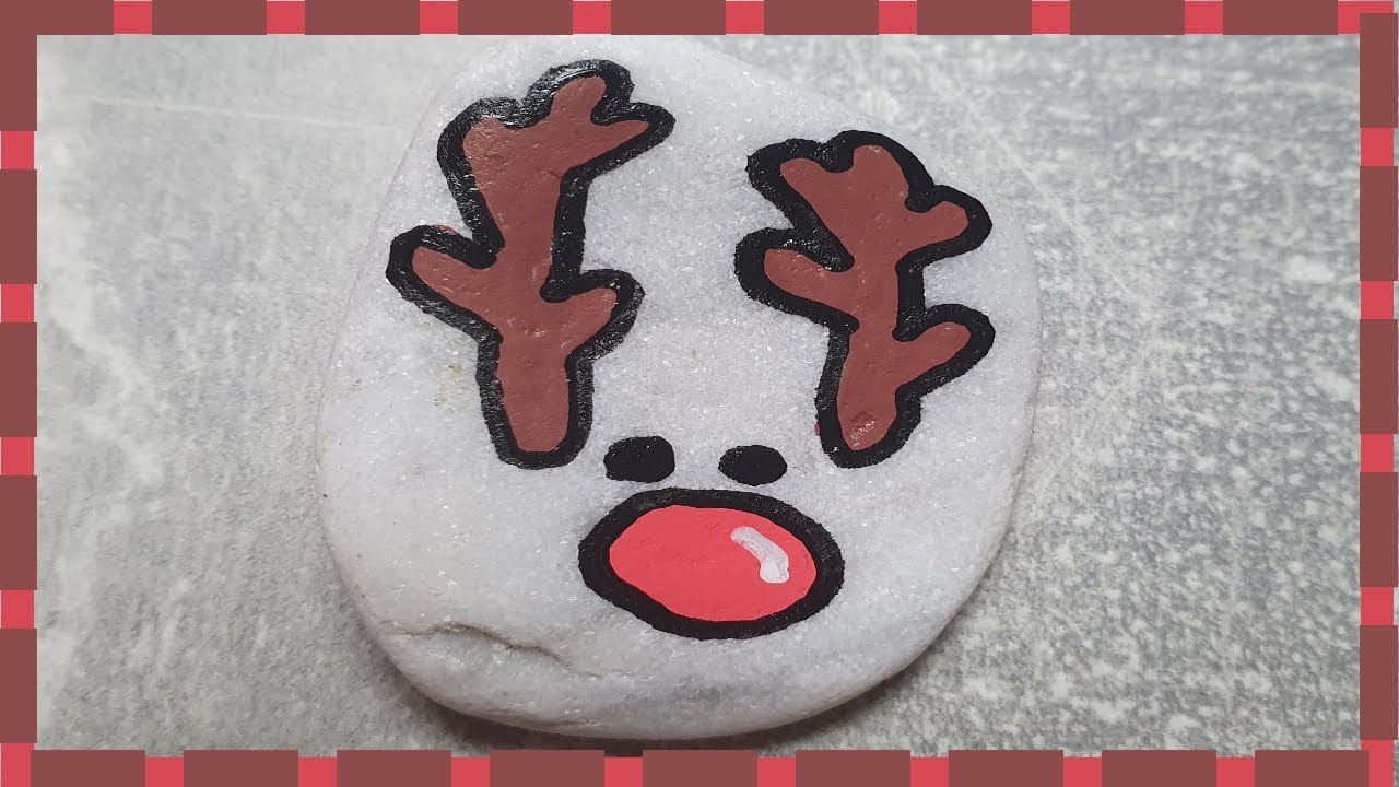 Rudolph, the Red Nosed Reindeer | STONE PAINTING Christmas | SammyArt ...
