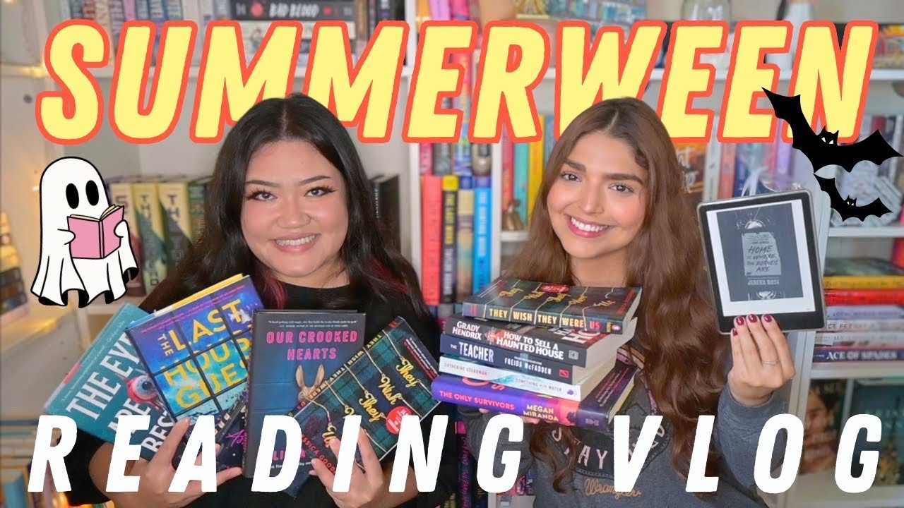 reading spooky books for a whole day 👻📖 summerween vlog - YouTube