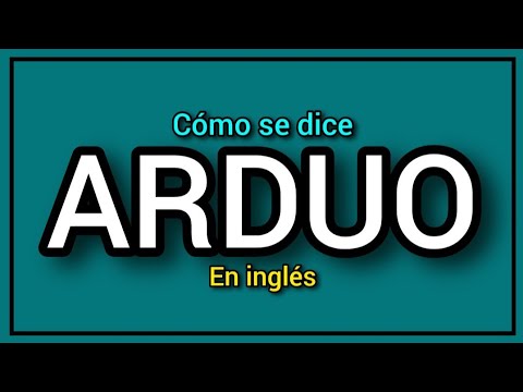 ¿Cómo se dice "arduo" en inglés? 💡🔥 - YouTube