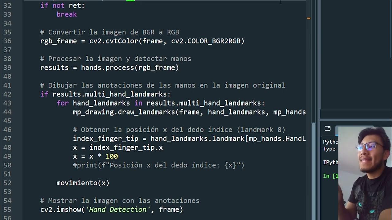 Aplicación de comunicación serial con MEDIAPIPE en la ROBÓTICA - YouTube