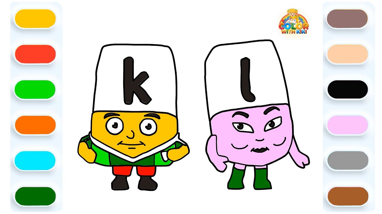 Learn to Draw ABCD Living Alphablocks - Drawing and Coloring Tutorial ...