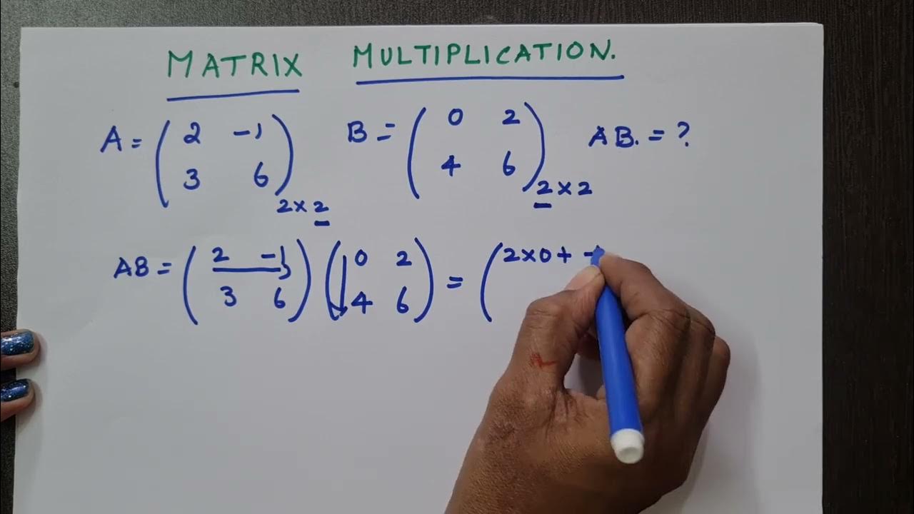 EASY MATRIX MULTIPLICATION IN TAMIL #cbseboard #maths - YouTube