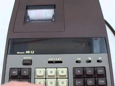 Vintage Sears PD12 Printing Calculator Adding Machine - YouTube