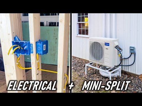 Installing all Electrical and Mini-Split for the Second Floor - YouTube