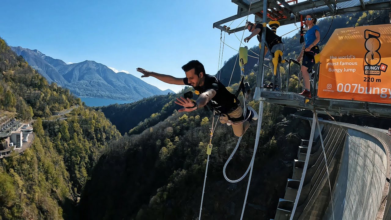 Bungee Jump at Verzasca Dam - 007 Golden Eye - YouTube