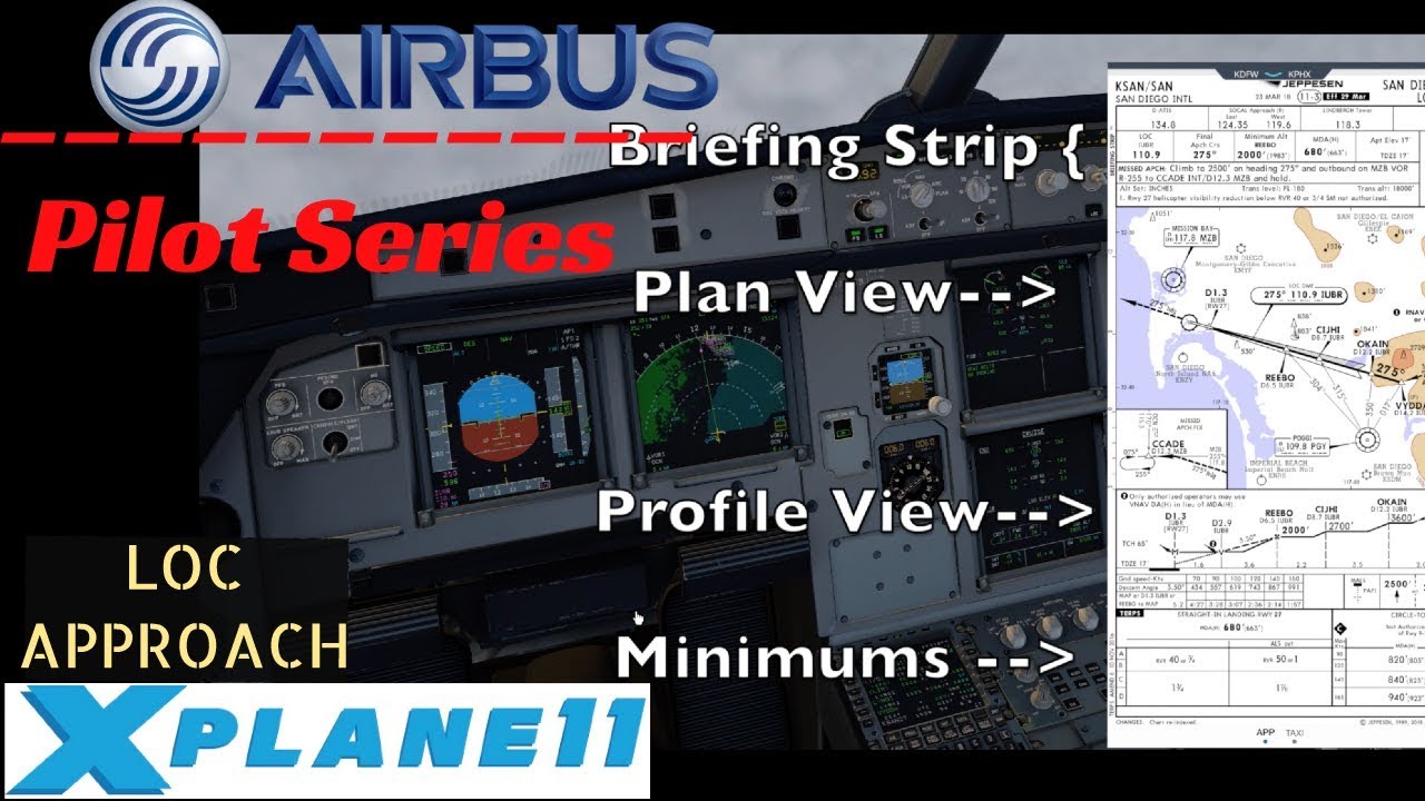 I Airbus Pilot Series I Real World LOC Approach Procedures - YouTube