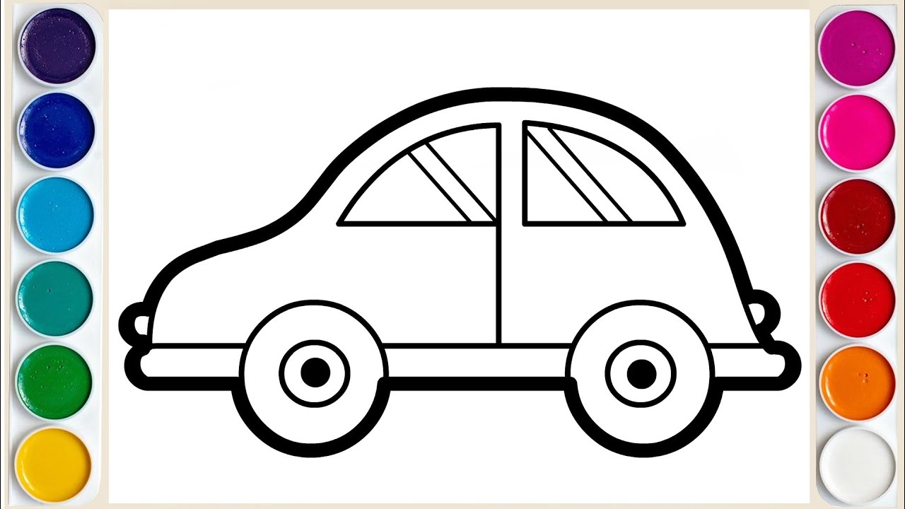 How to Draw a Car | Easy Car Drawing For Kids and Toddlers#carcolouring ...