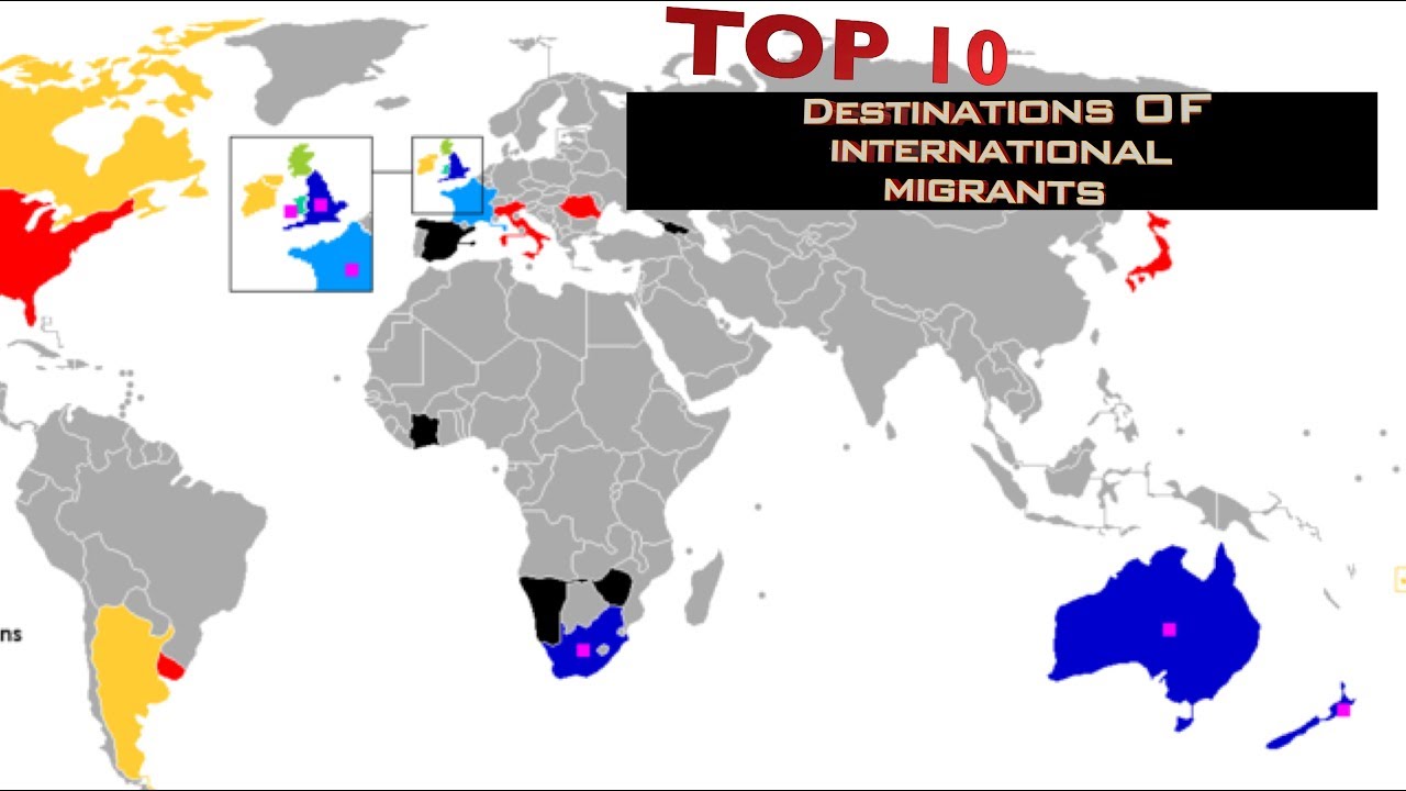10 countries with the most Immigrants - YouTube