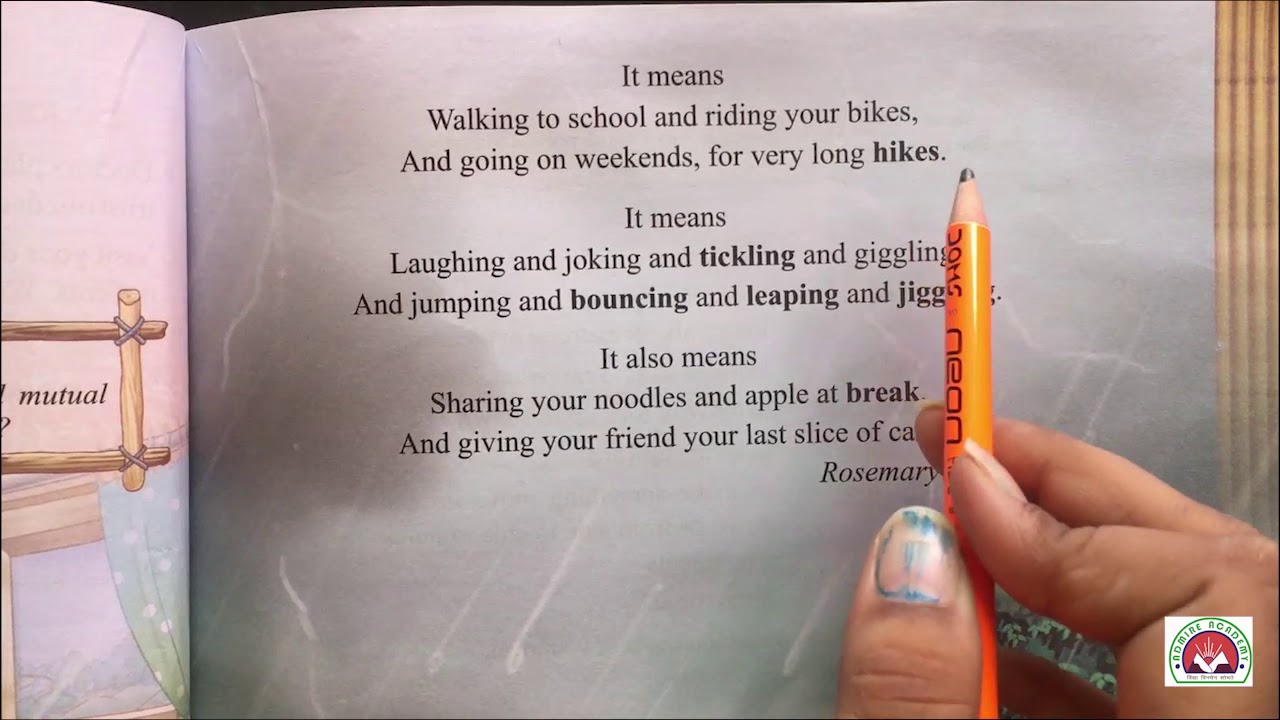 English - Class 3rd - Friendship | Admire Academy - YouTube