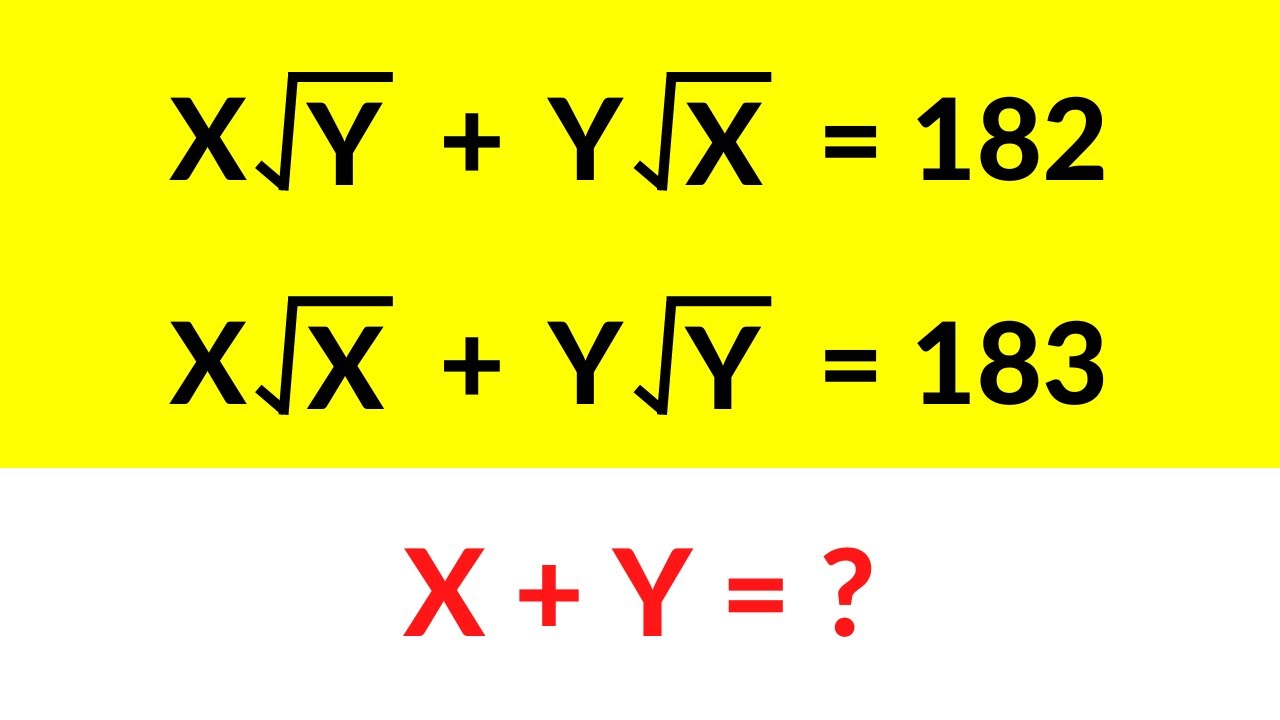 Math Olympiad Problem | Nice Algebra Question | Mathematics - YouTube