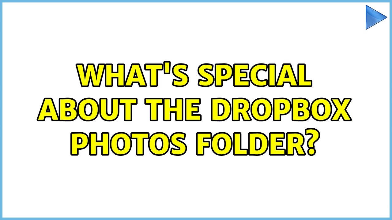 What's special about the Dropbox Photos folder? (3 Solutions!!) - YouTube