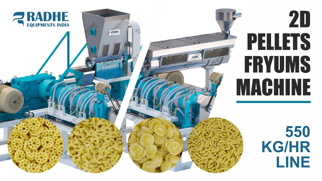 RADHE 2D Pellets Fryums Making Machine Manufacturer, For Inquiry Call ...