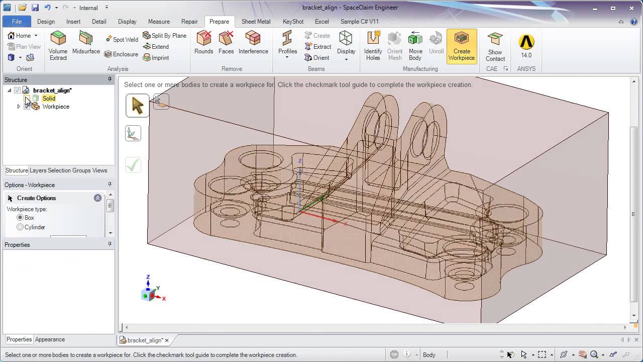 SpaceClaim Engineer 2014: Manufacturing - YouTube