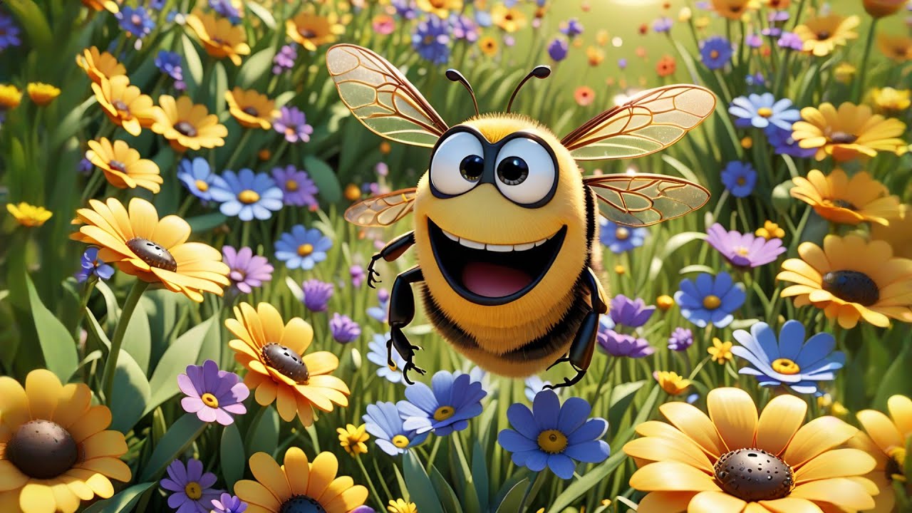 Four Busy Bees Buzz the Alphabet + More Nursery Rhymes & Kids Songs ...