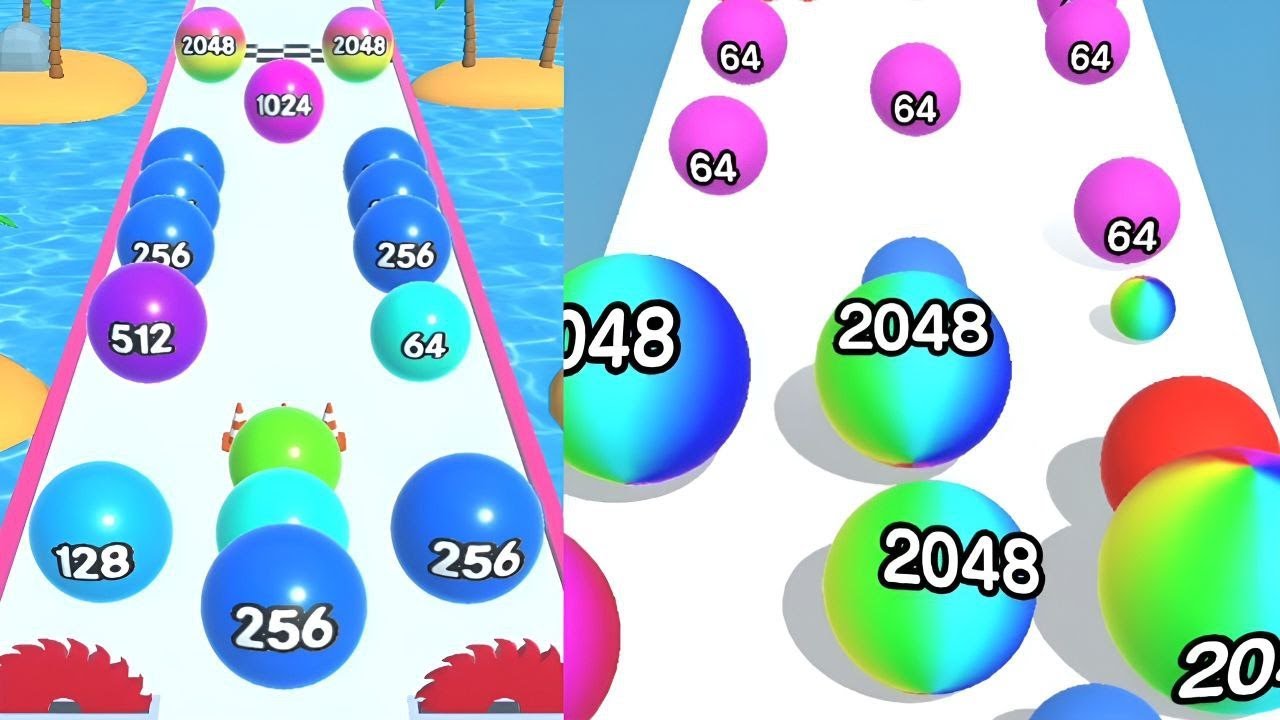 2048 Runner Balls 📛 Ball Run 2048 🎯 Best Mobile Gameplay Android iOS ...