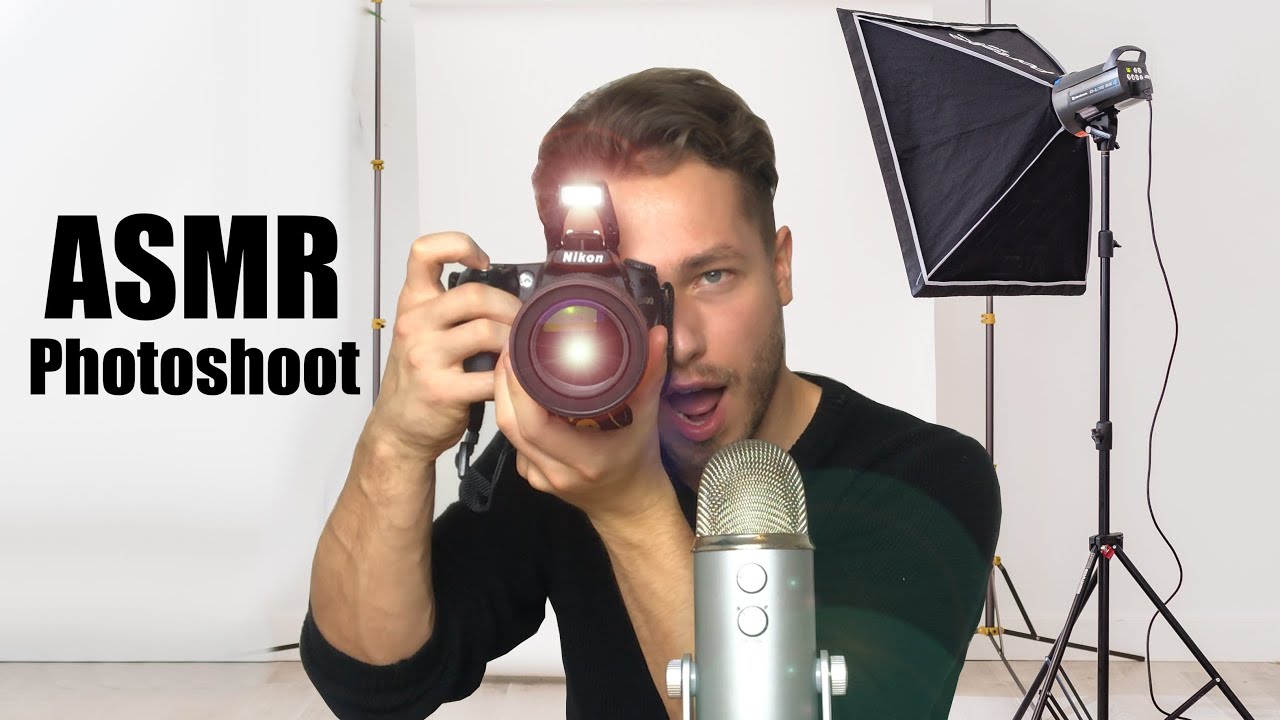 ASMR Photoshoot Roleplay 📸 (Camera Sounds, Face Brushing, Whisper Sounds) (ASMR German/Deutsch ...