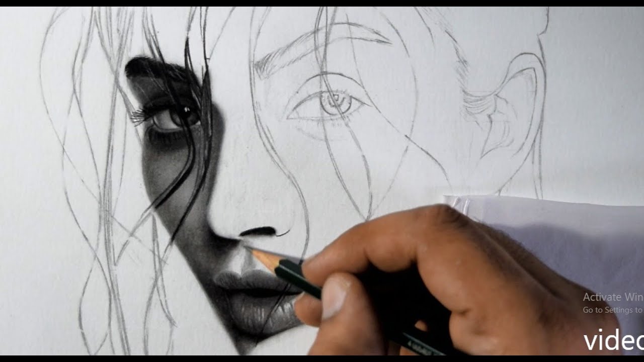 Shading realistic skin, eyes & lips with graphite & charcoal pencils ...