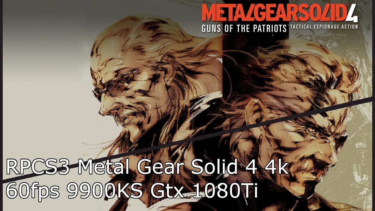 RPCS3 PS3 Emulator Metal Gear Solid 4 gameplay no alerts 4k 60fps ...