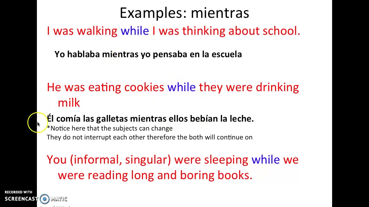 Mientras Explanation - YouTube