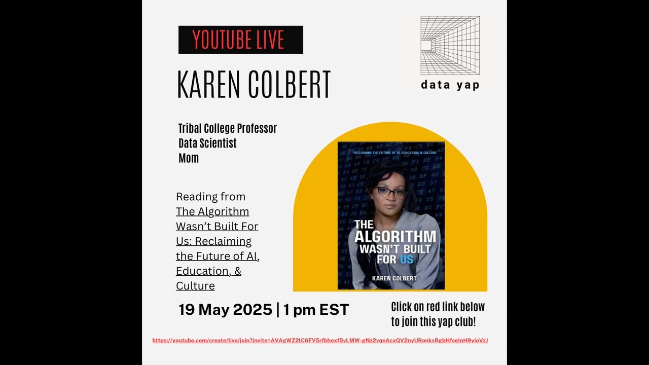 Data Yap: Live reading with Karen Colbert - YouTube