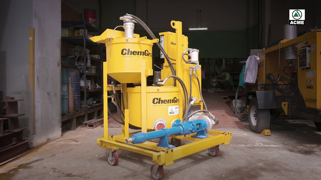 ChemGrout CG450 - High-Shear Colloidal Grouting System - YouTube
