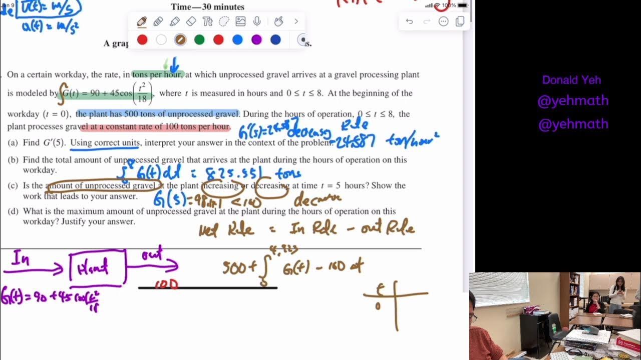 AP Calculus AB particle motion calculator - YouTube