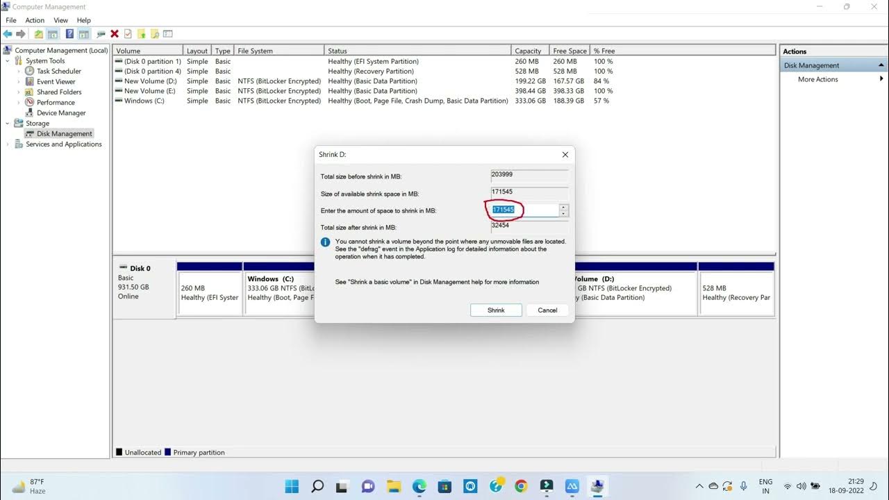 Partition In Windows 11 After Installation | How To Create Partition in ...