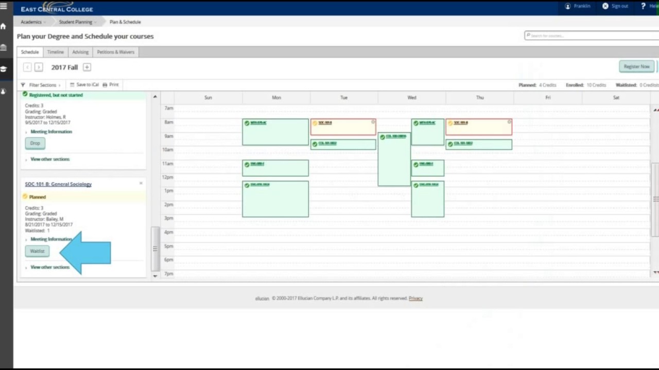 How to Waitlist a full class - YouTube