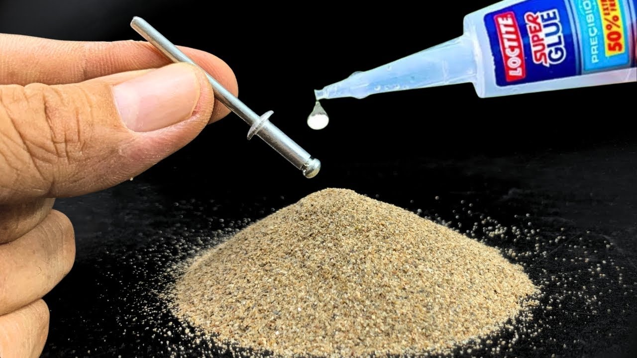 Only 2% of people in the world know this secret mix sand and super glue ...