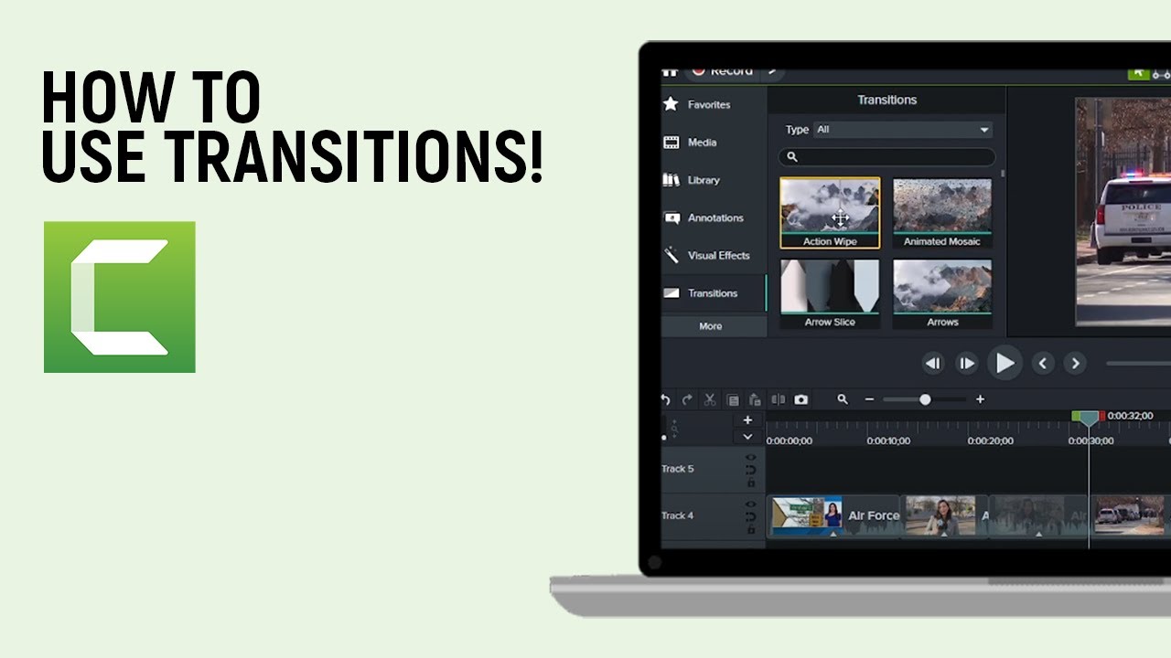 How to Use Transitions in Camtasia Studio [easy] - YouTube
