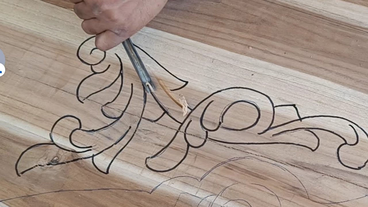 wood carving Lata design - YouTube